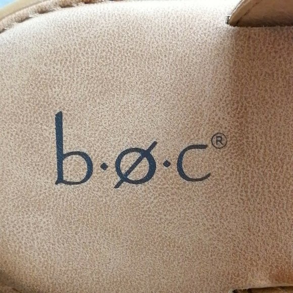boc | Shoes | Boc Womens Mya Thong Sandals Cream Canvas Leather Strap ...